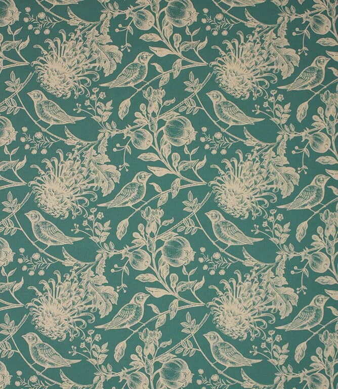 Olivia Fabric / Teal | Just Fabrics